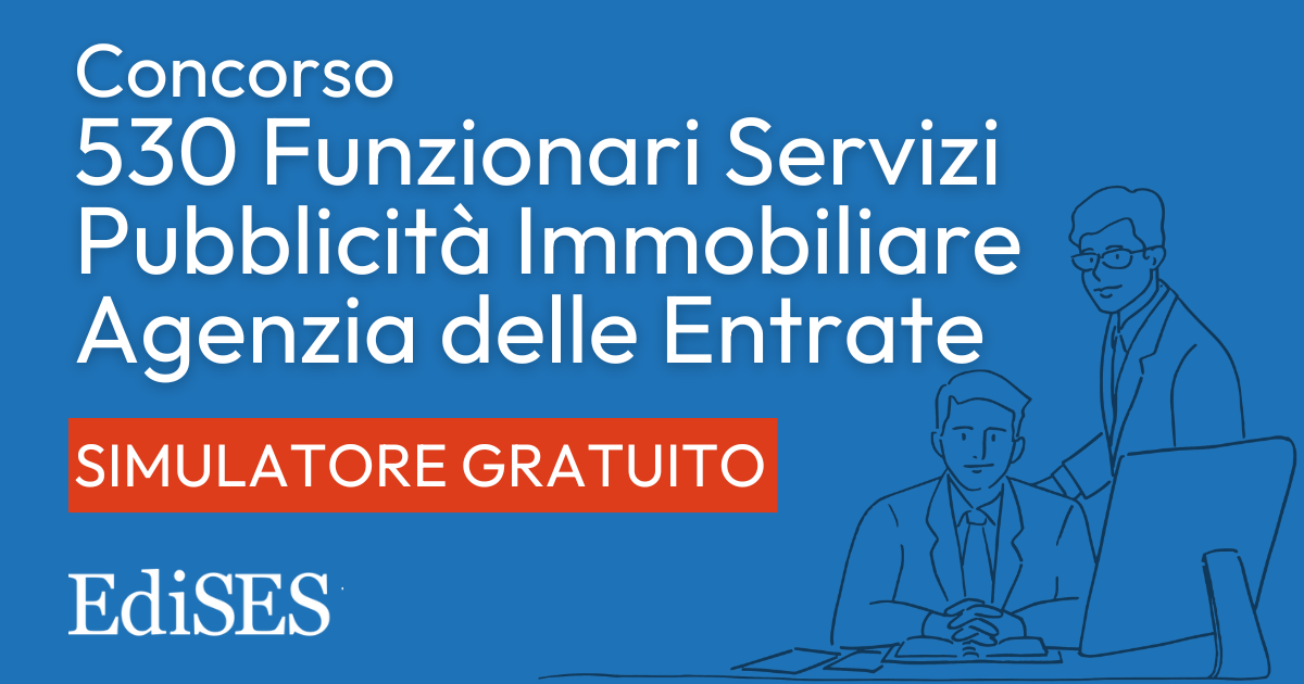 Simulazione concorso 530 funzionari servizi pubblicità immobiliare ...